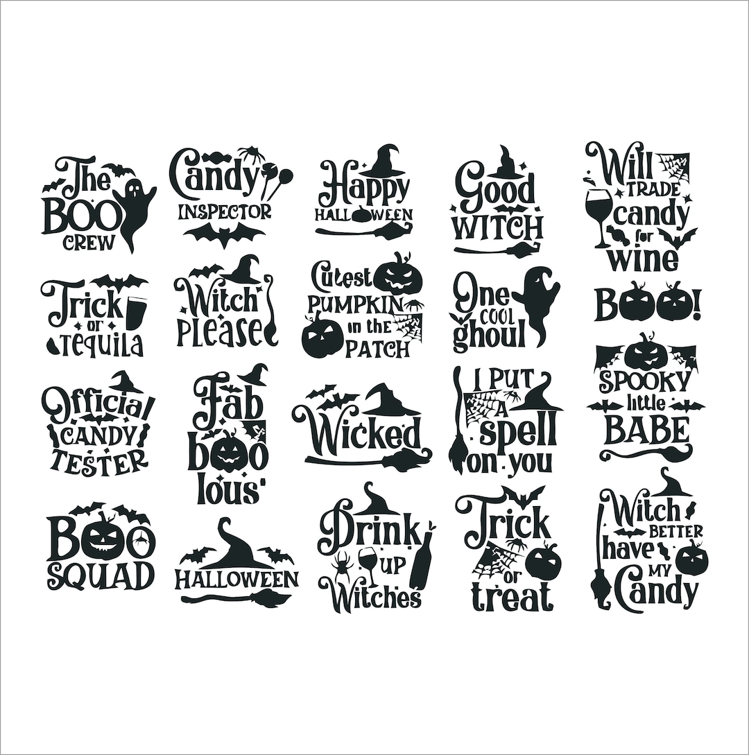Halloween Vector Pack 56 Total Svg's and Dxf's - Etsy
