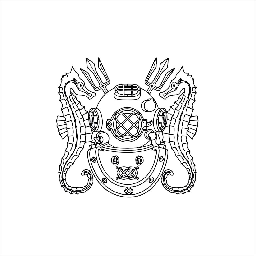 Master Diver Insignia DXF and SVG - Etsy
