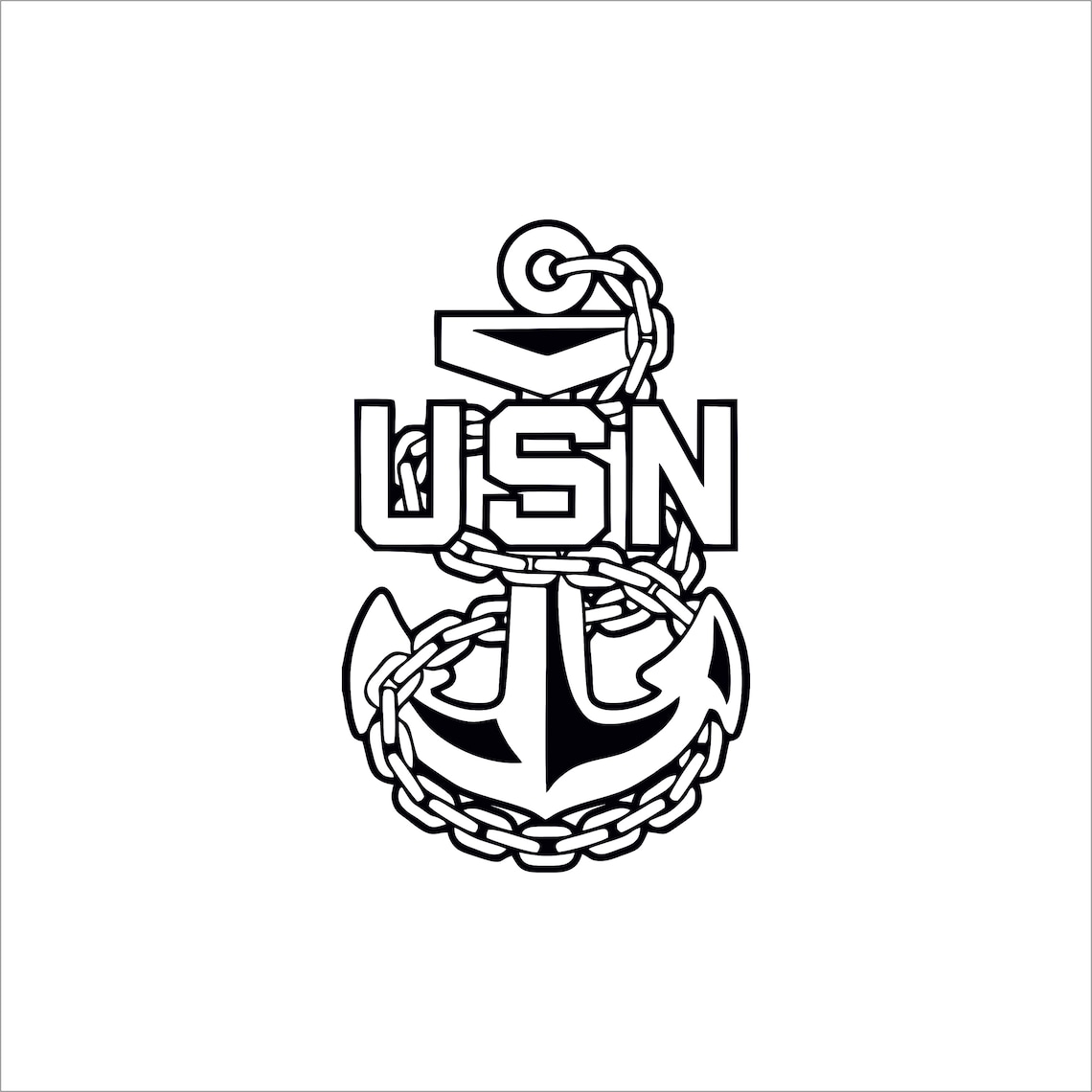 US Navy Chief Anchor DXF and SVG - Etsy