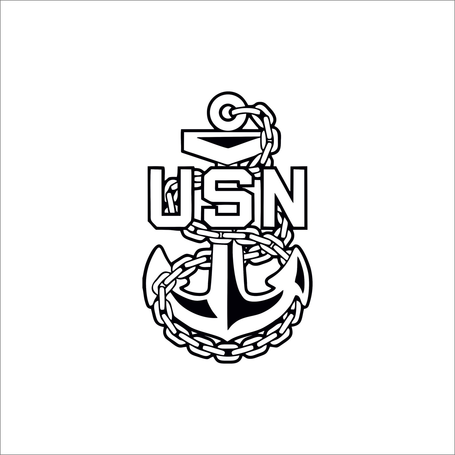 US Navy Chief Anchor DXF and SVG - Etsy