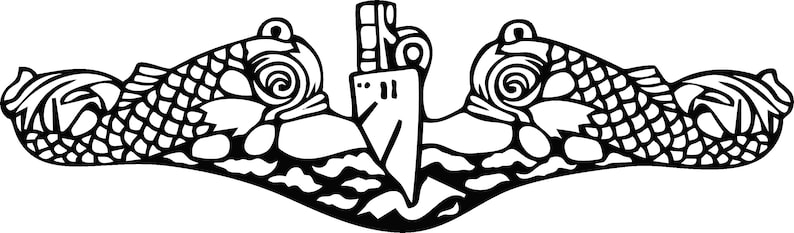 Submarine Warfare Insignia DXF and SVG - Etsy