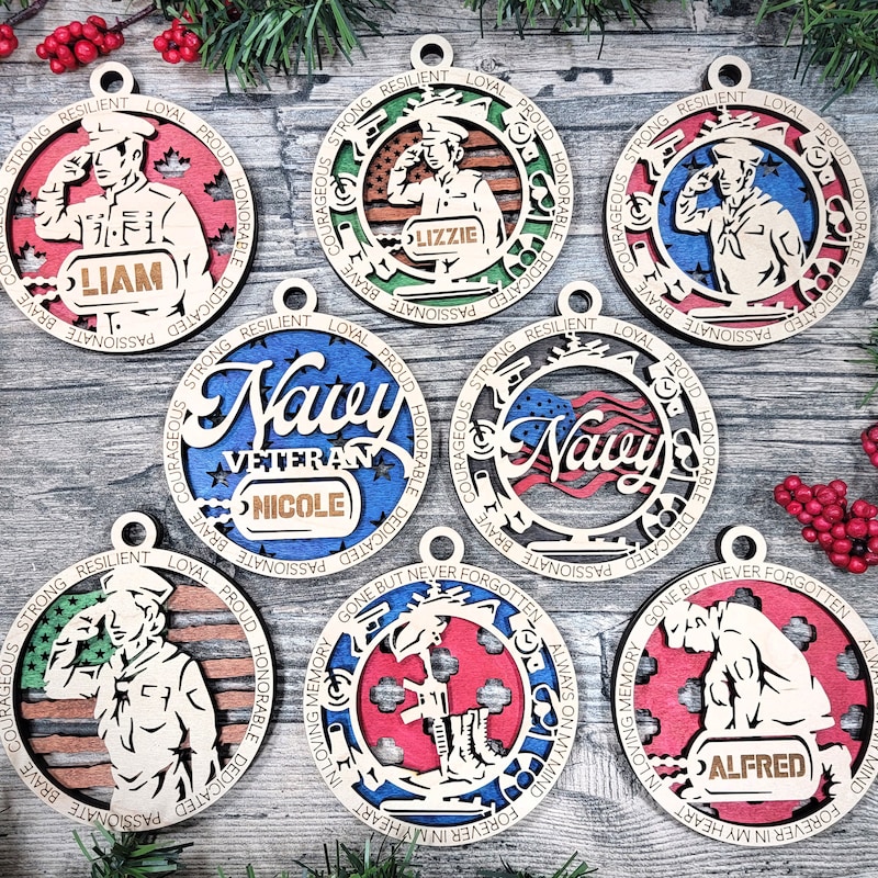 Navy Ornaments - Etsy