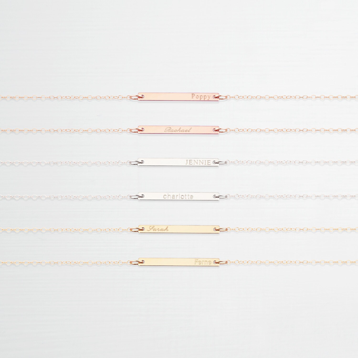Personalised Name Bar Bracelet • Name Bar Bracelet • Bar Bracelet ...