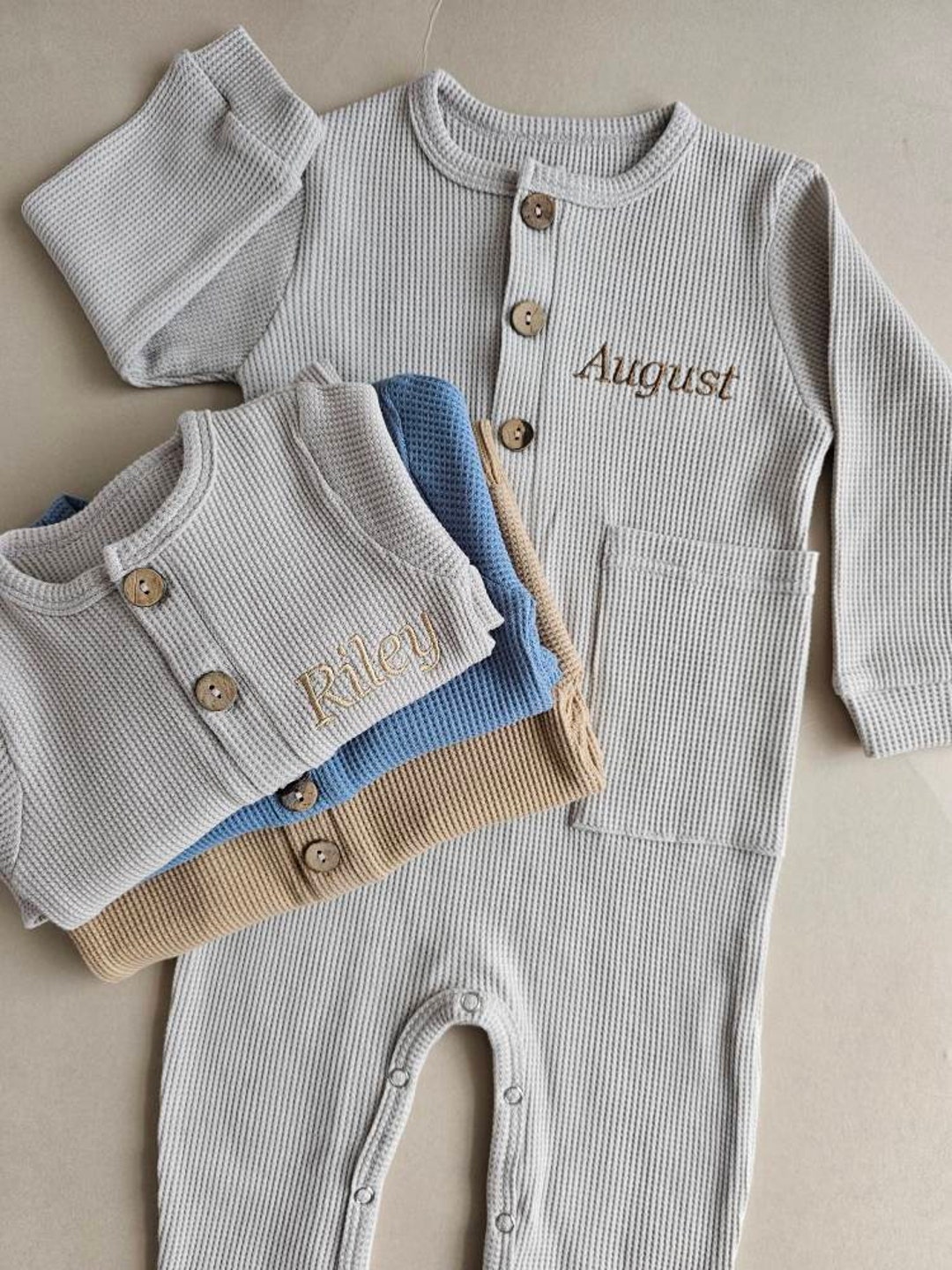 Personalised Baby Jumpsuit Embroidery, Personalised Boys Gift Newborn ...