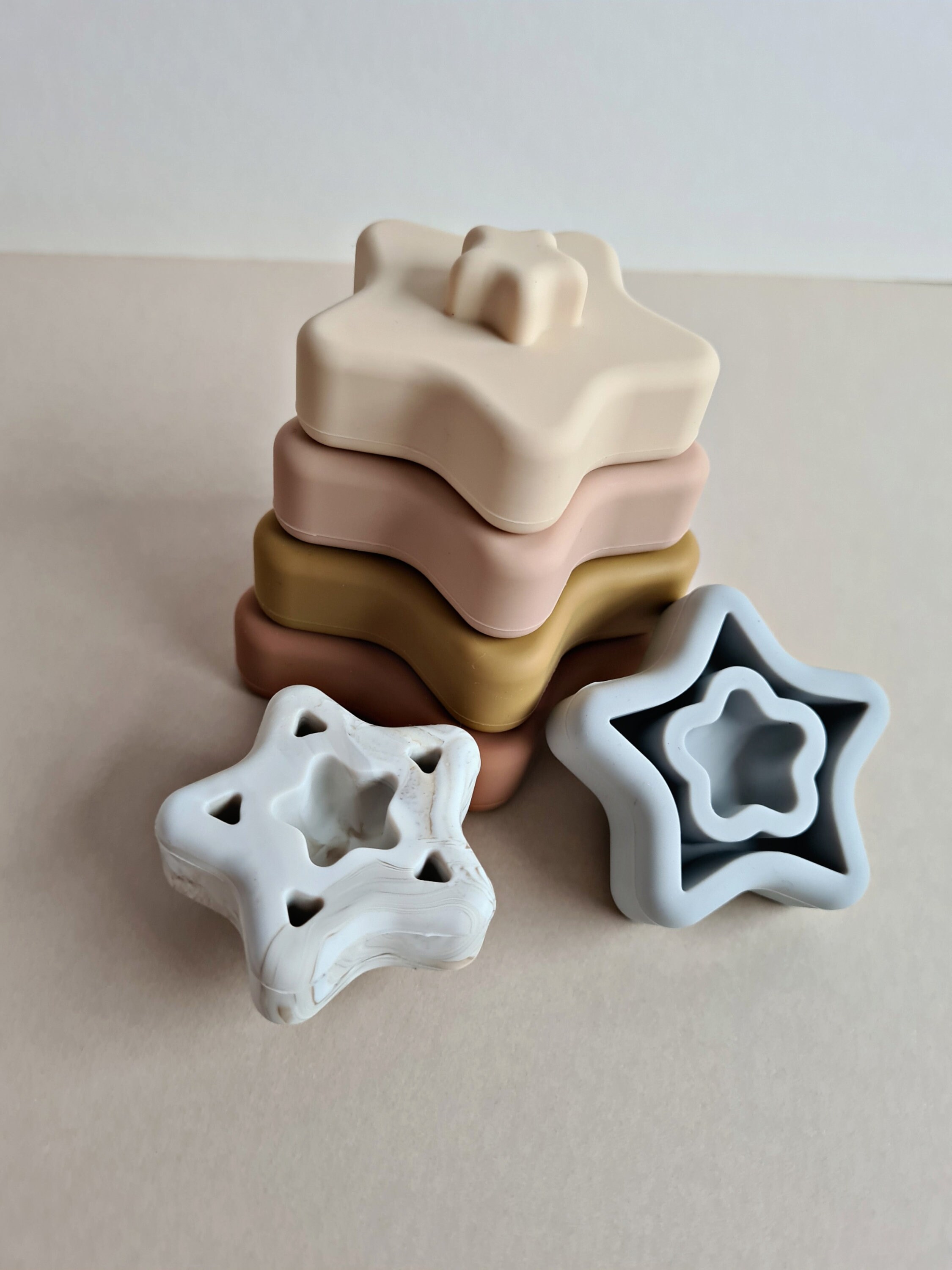Star Stacker Stacking toy Silicone stacking tower Bath toy | Etsy