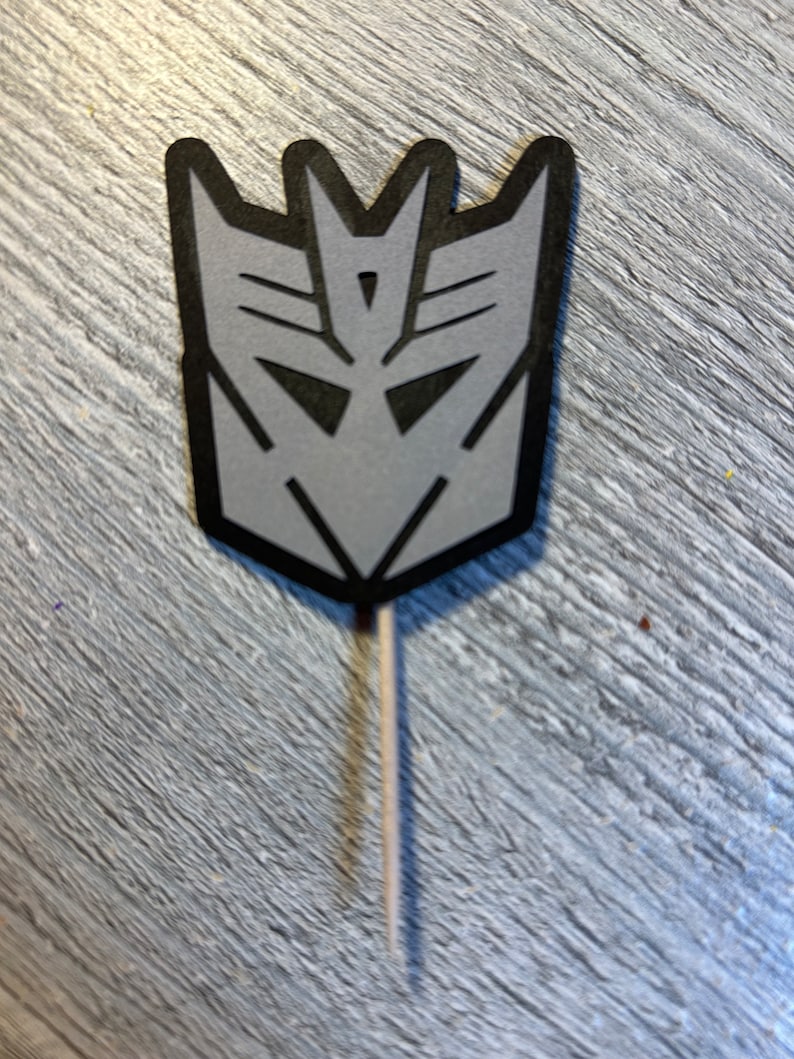 Transformers Autobots Decepticons Logo Robot Set of 12 Cupcake Toppers ...