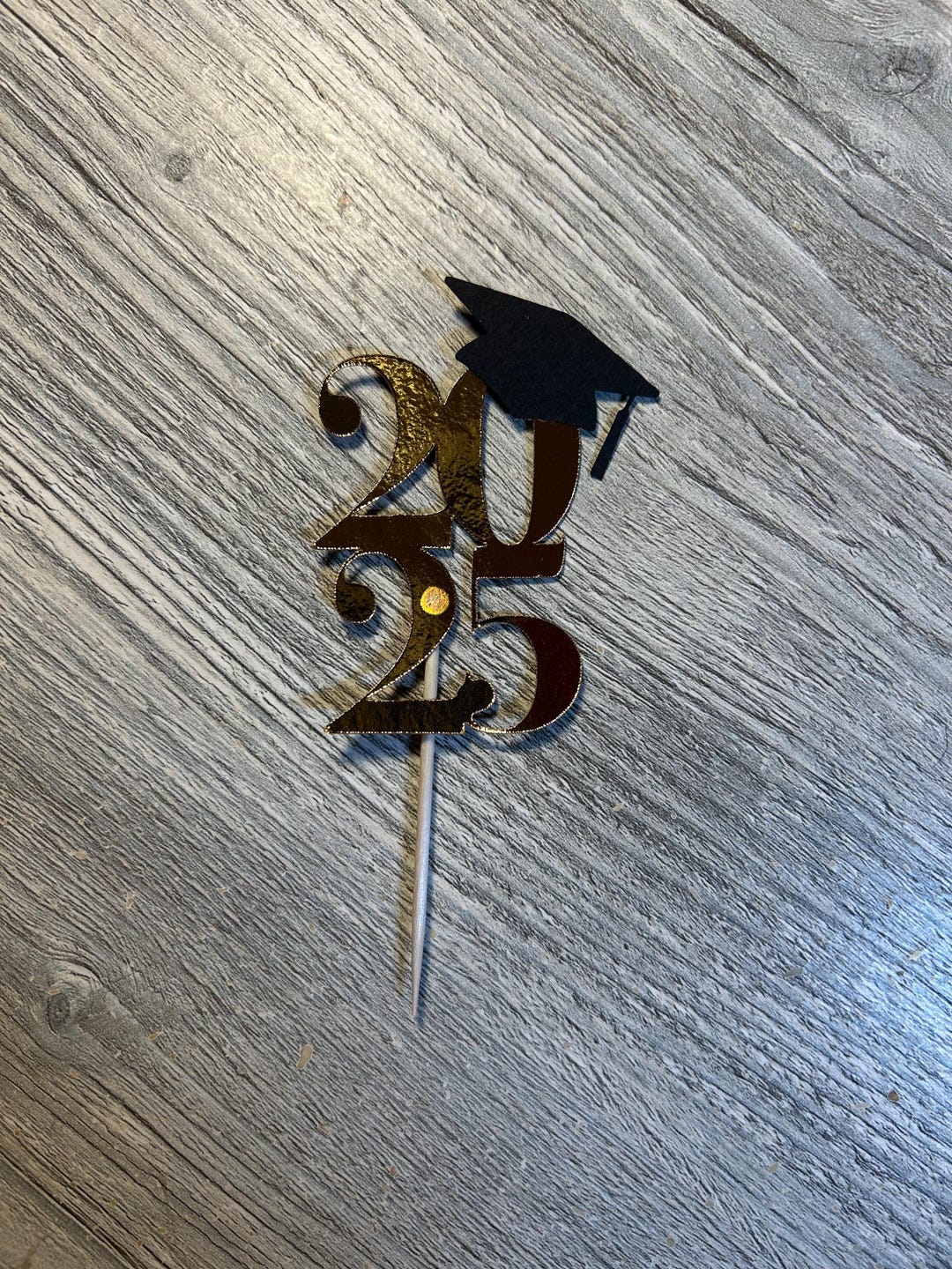 Set of 12 Class of 2025 Graduation Grad Cap Hat Cupcake Toppers - Etsy