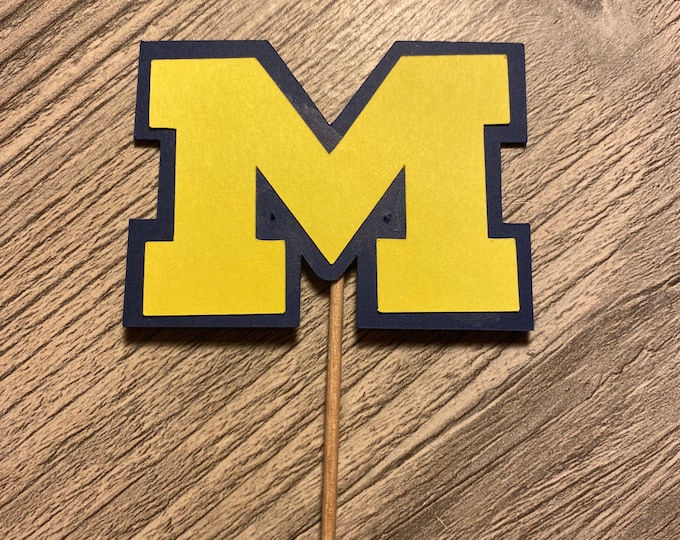 5 Sizes Letter M Royal Icing Transfer Template Instant Download U of M ...