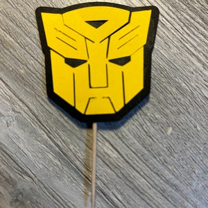 Transformers Autobots Decepticons Logo Robot Set of 12 Cupcake Toppers ...