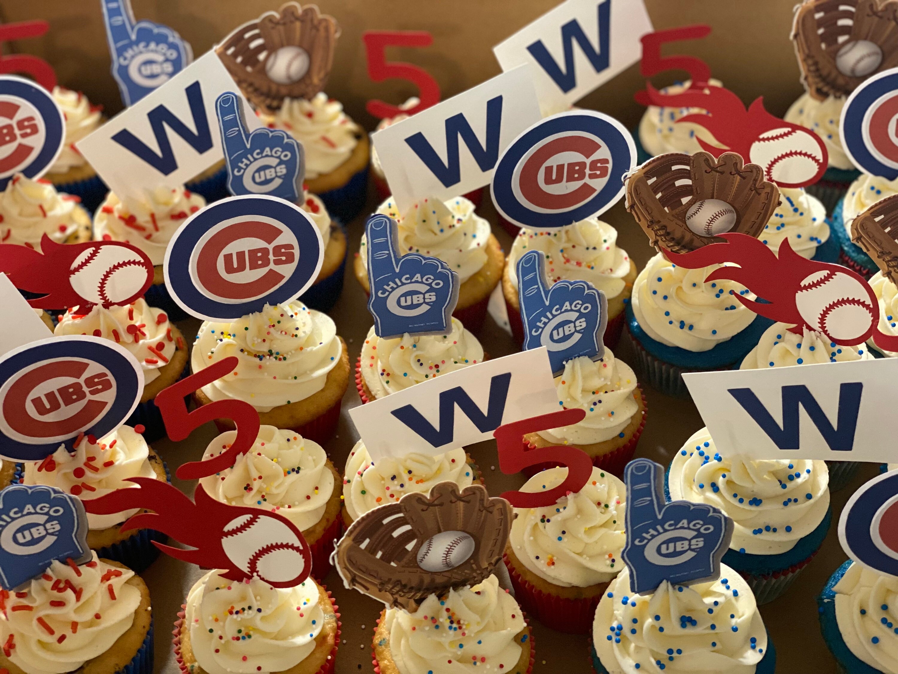 Chicago Cubs Cupcakes