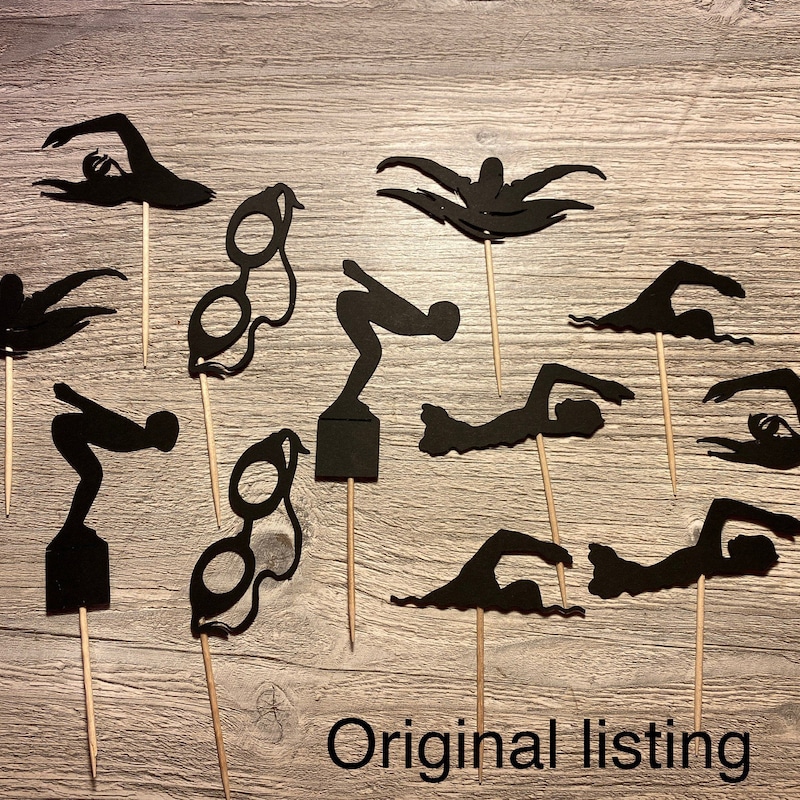 Swimming Themed Cake Topper - Etsy