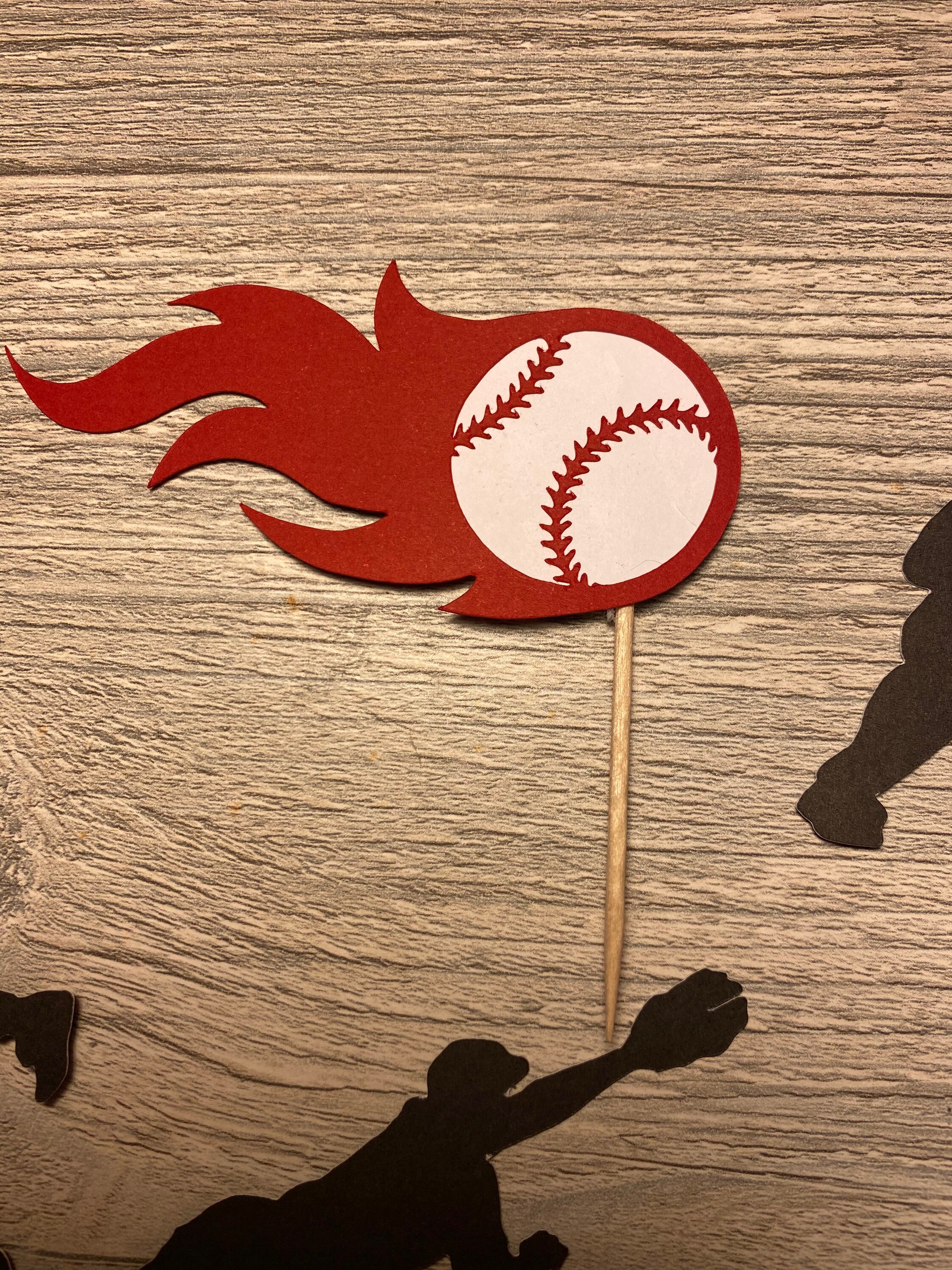 Set of 12 Softball or Baseball Team Party Cupcake Toppers - Etsy