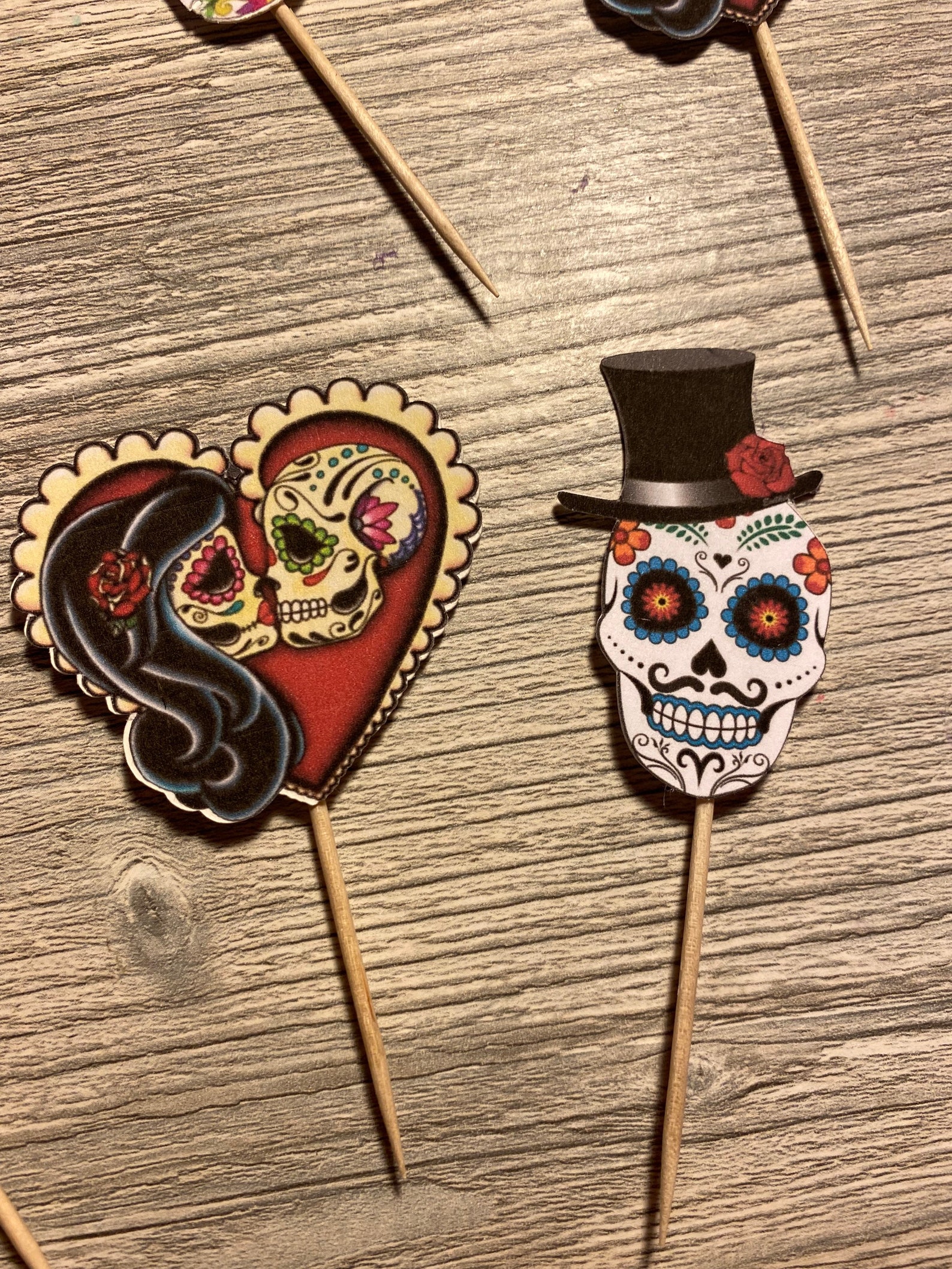 12 Sugar Skull Dia De Los Muertos Day of the Dead Halloween - Etsy