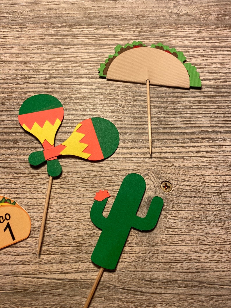 Set of 12 Lets Taco Bout talk About 1 Birthday Fiesta | Etsy