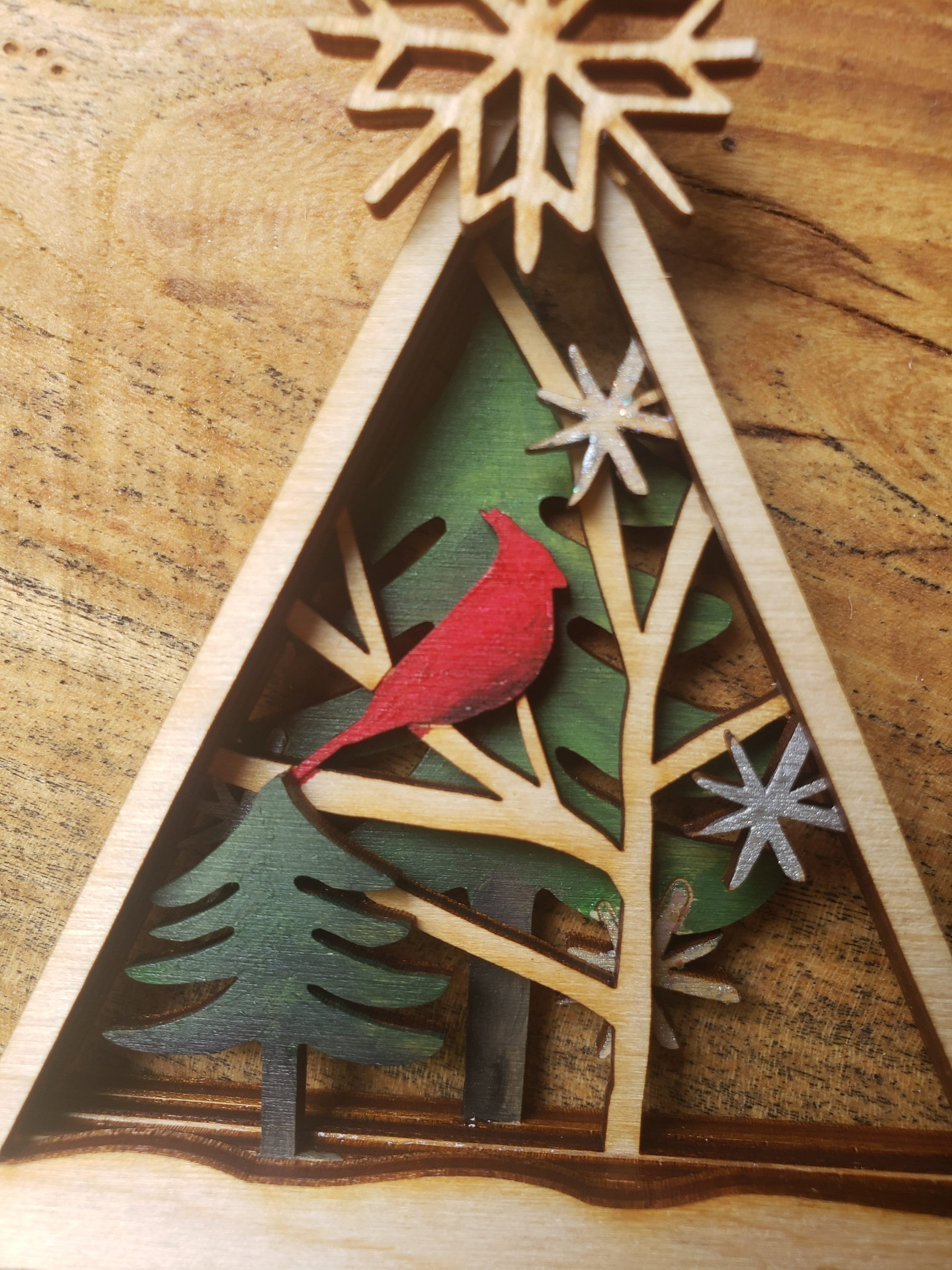 Cardinal Full Color Hand-painted Ornamentfree - Etsy