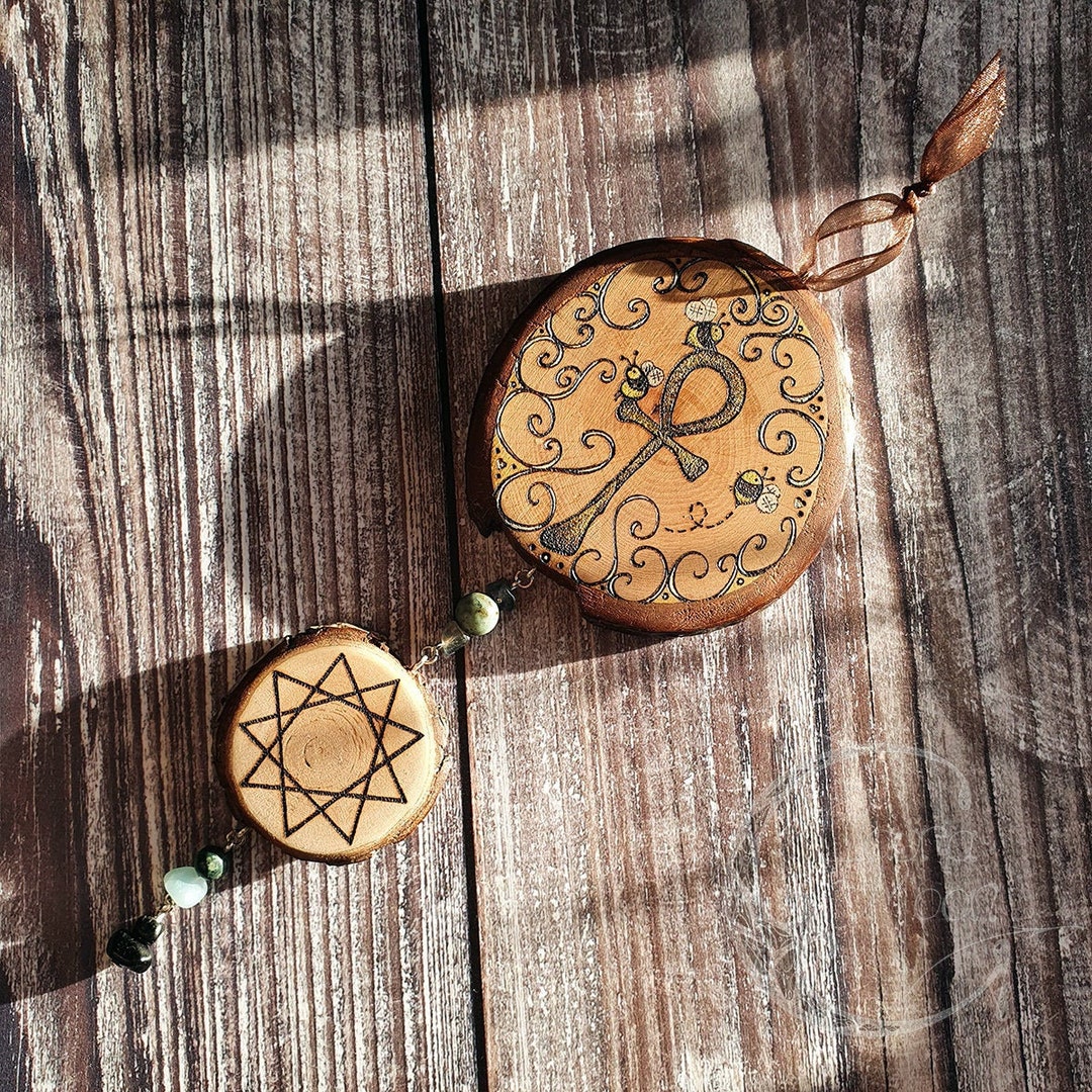 Original Bee Wall Art One-of-a-kind Wooden Ornament Ankh - Etsy