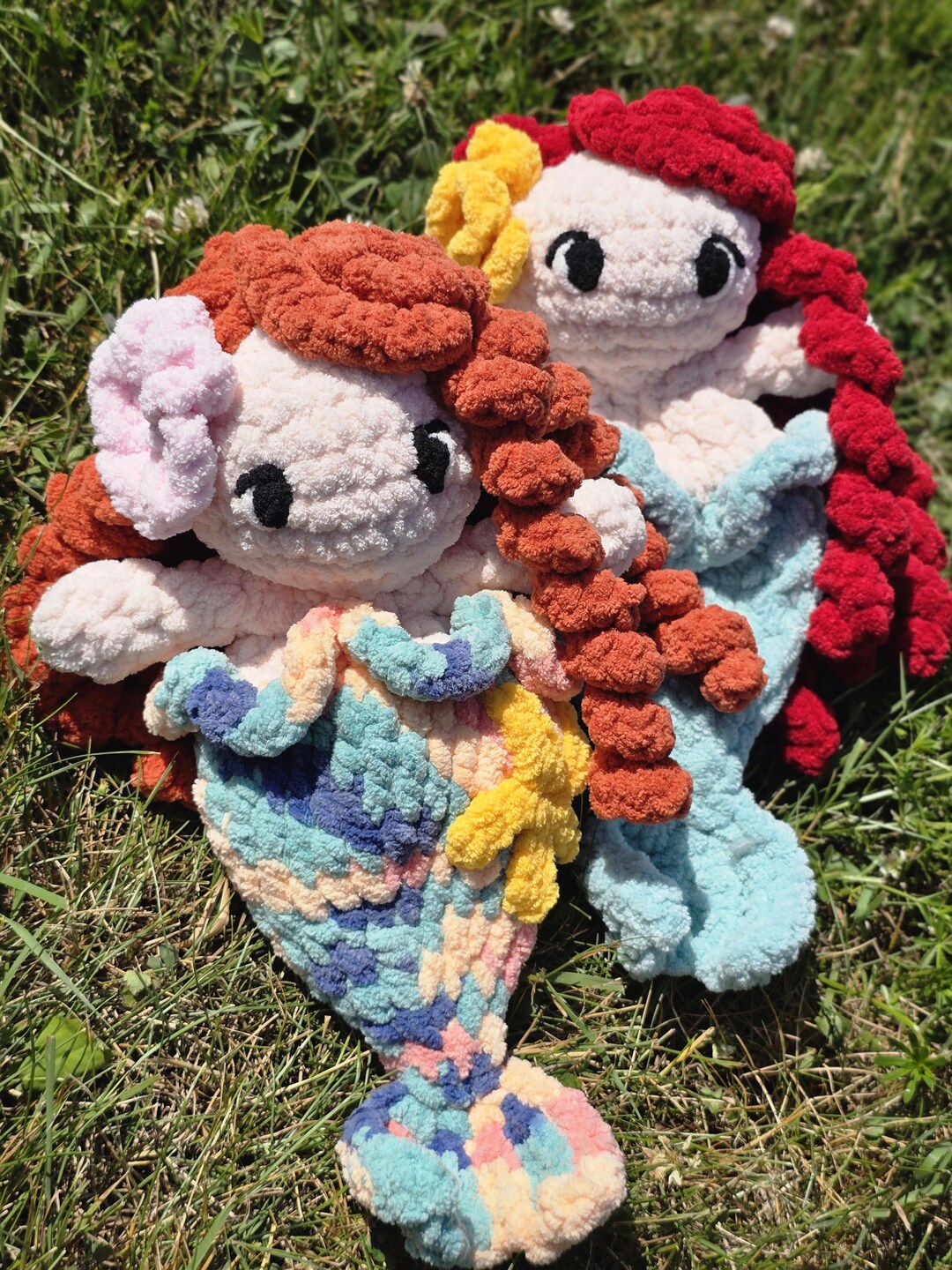 Mermaid Snuggler, Lovey, Cuddly Mermaid, Amigurumi, Baby Shower Gift ...