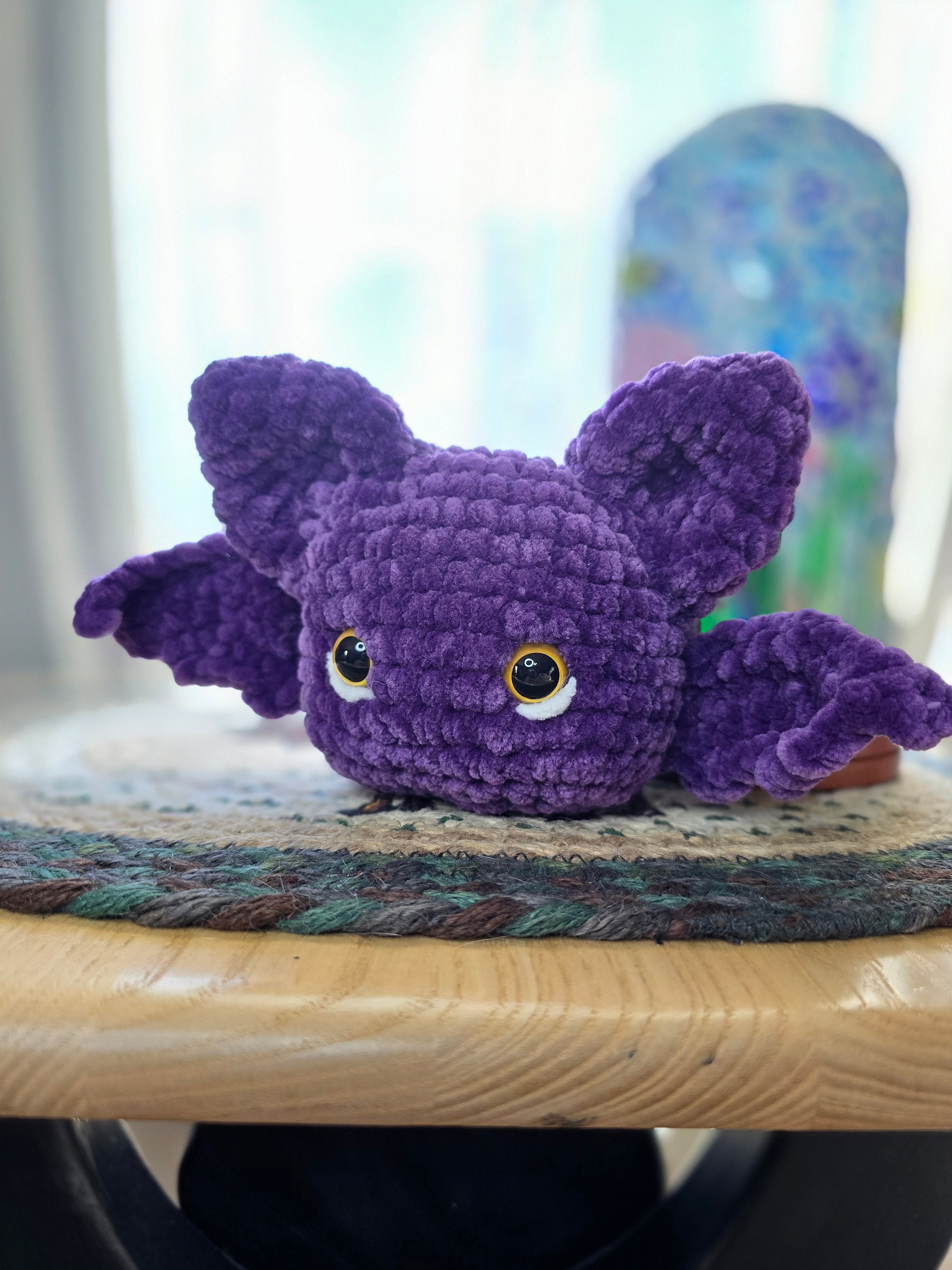 Spooky Bat Plushie Cubed Plushie Custom Stuffed Animal Small Gift ...