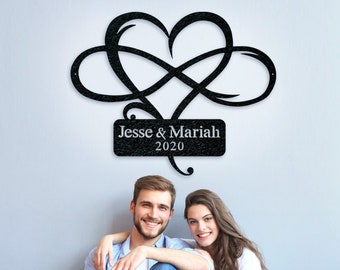 The Infinity Heart Metal Sign | Etsy