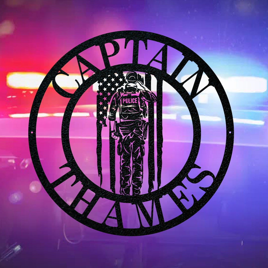 Police Circle Monogram, Gift for Sheriff, Deputy, Trooper, Officer ...