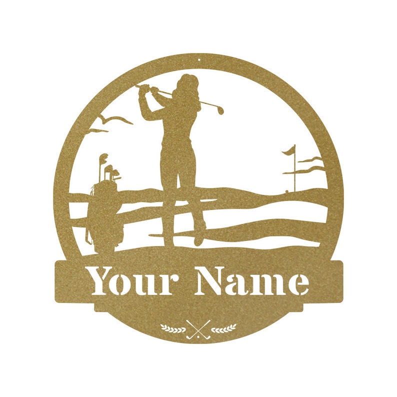 Women's Golf Metal Art, Custom Name Sign, Wall Decor - Etsy