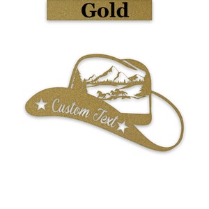 Great Outdoor- Cowboy Hat With Horses, Cowgirl Decor, Personalized ...