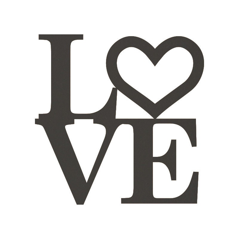 Love Letters Heart Sign Metal Decor - Etsy