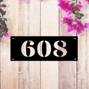 Metal House Numbers, Flat Plate, House Number Plaque, Metal Address ...