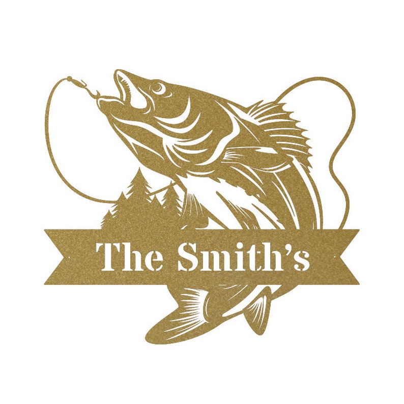 Walleye Metal Fish Sign for Outdoors on House Fishing Lover - Etsy