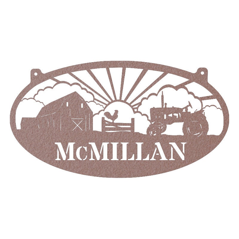 Oval Chicken Farm Monogram Fence Farm Life Sign - Etsy