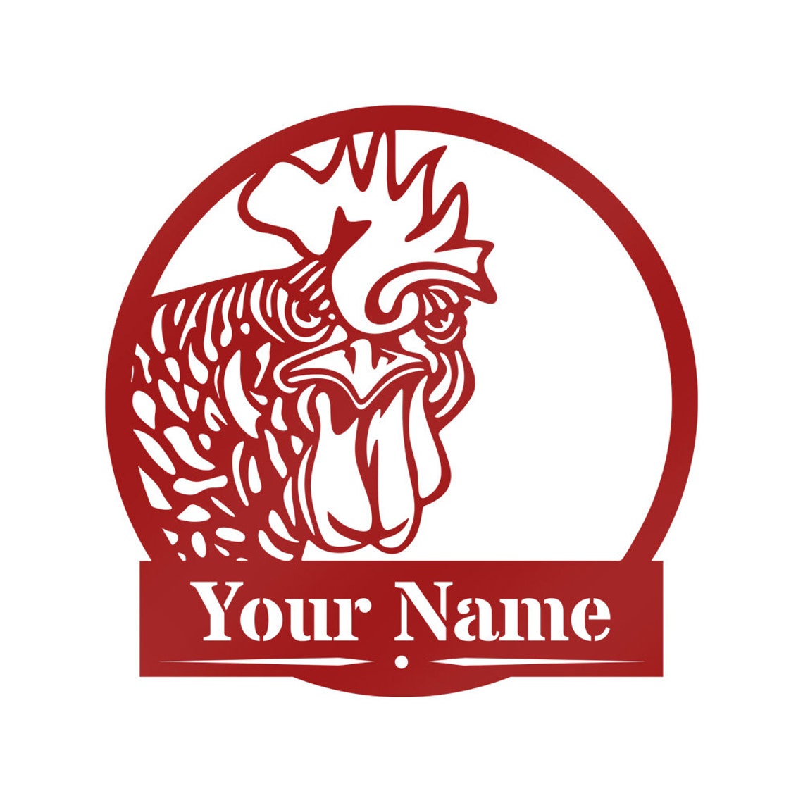 Custom Rooster Metal Chicken Sign | Etsy