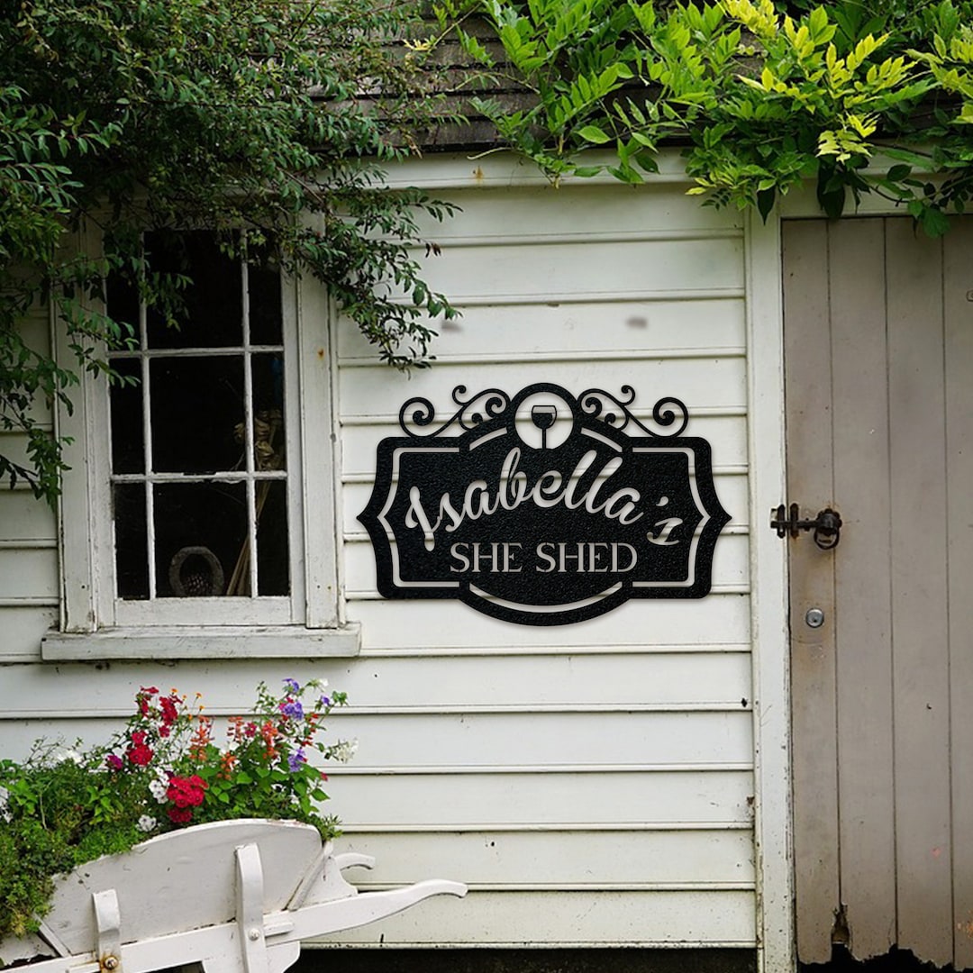 She Shed Personalized Metal Sign, Gardening Shed, Gift for Gardener ...