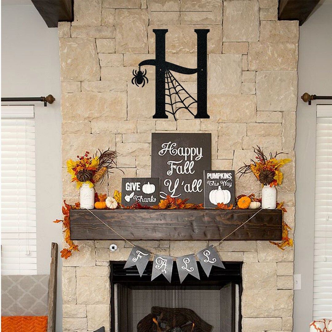 Halloween Alphabet Letters, Spooky Letter Monogram, Fall Letters With ...