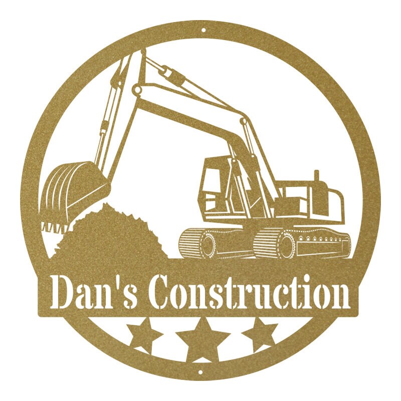 Construction Collection: Personalized Excavator Metal Sign - Etsy