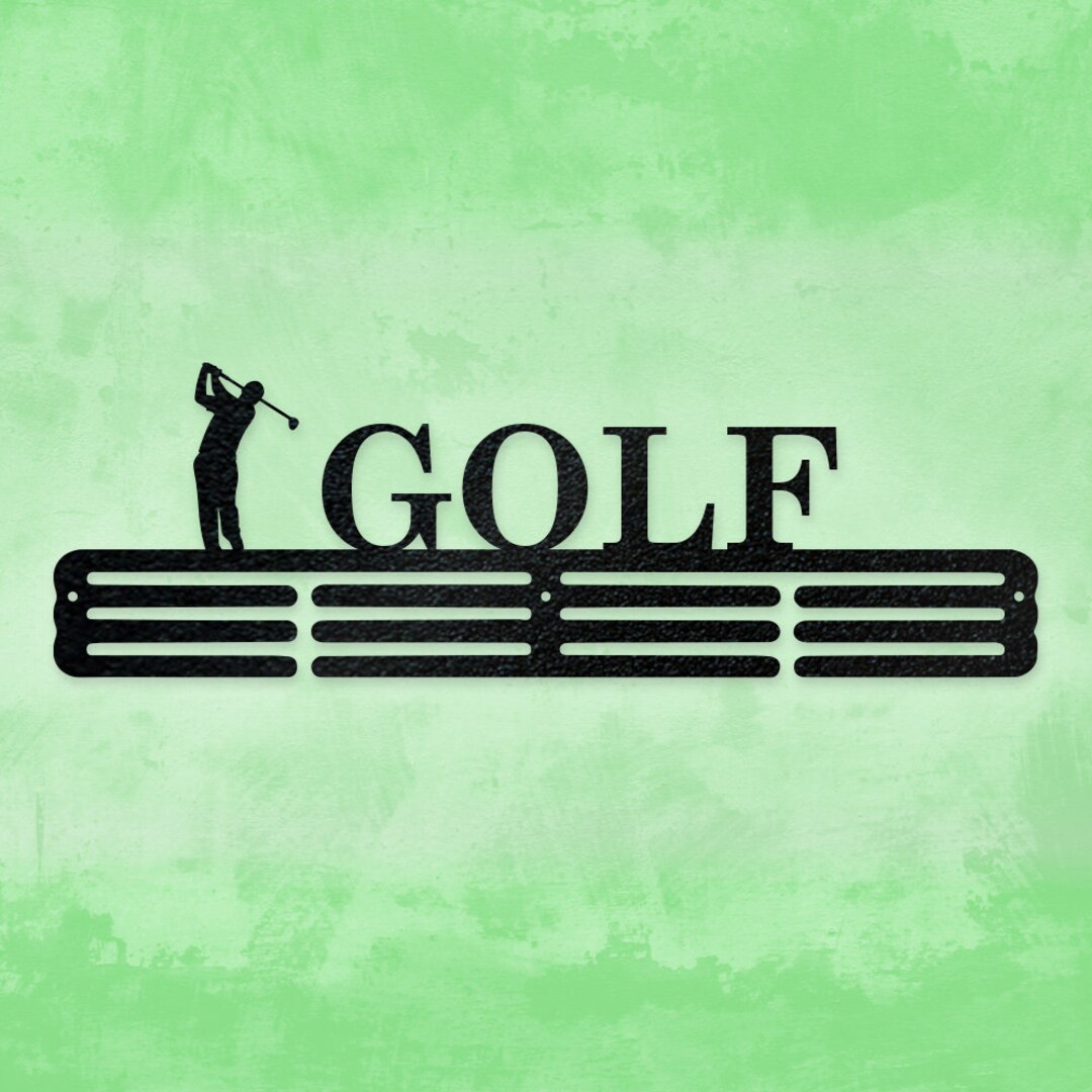 Personalized Golf Medal Hanger – 12 Rungs, Sport Ribbon Display - Etsy