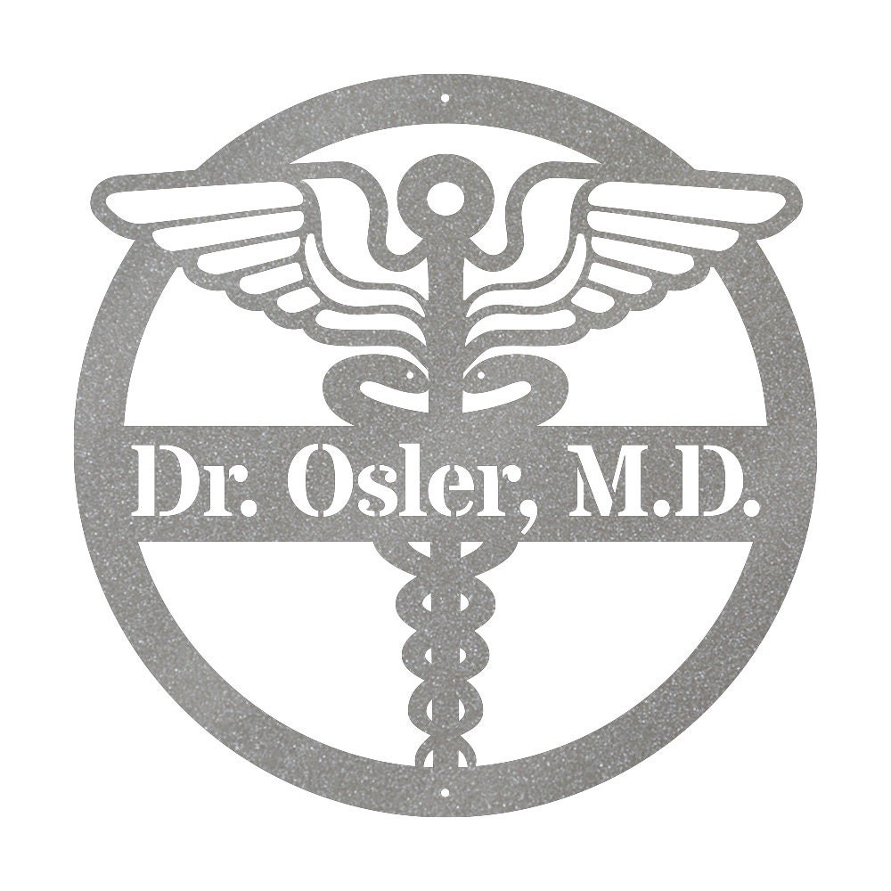 Doctor Monogram Metal Sign Metal Health Care Sign Metal | Etsy