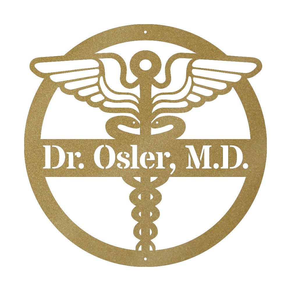 Doctor Monogram Metal Sign Metal Health Care Sign Metal | Etsy