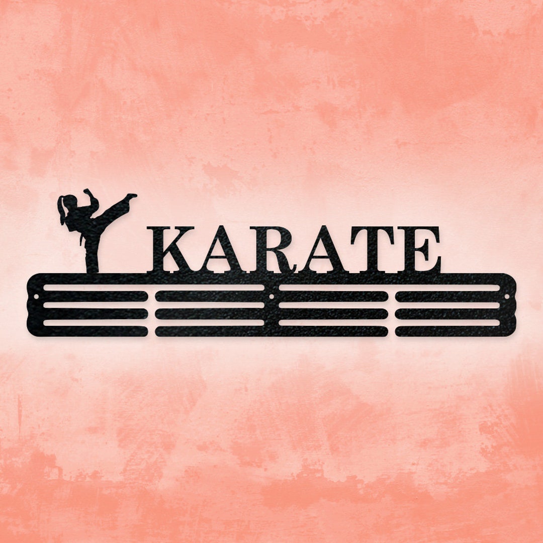 Karate Kid Boys or Girls Custom Sport Medal Hanger Monogram 12 Rungs ...