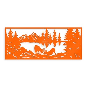 Fighting Deer Scene - Monogram Metal Sign - Great Outdoor Metal Sign - Etsy