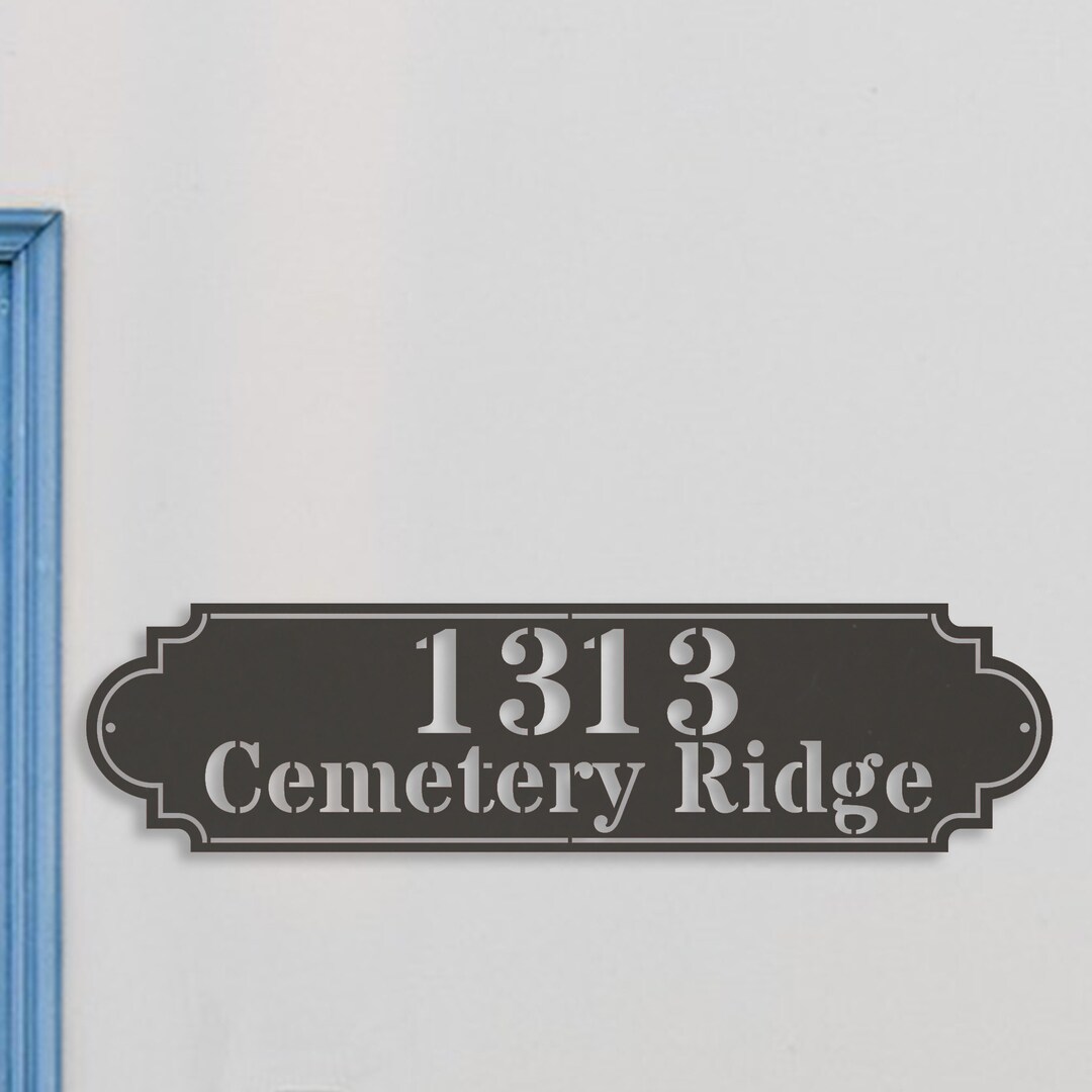 Personalized Horizontal Address Plaque - Etsy