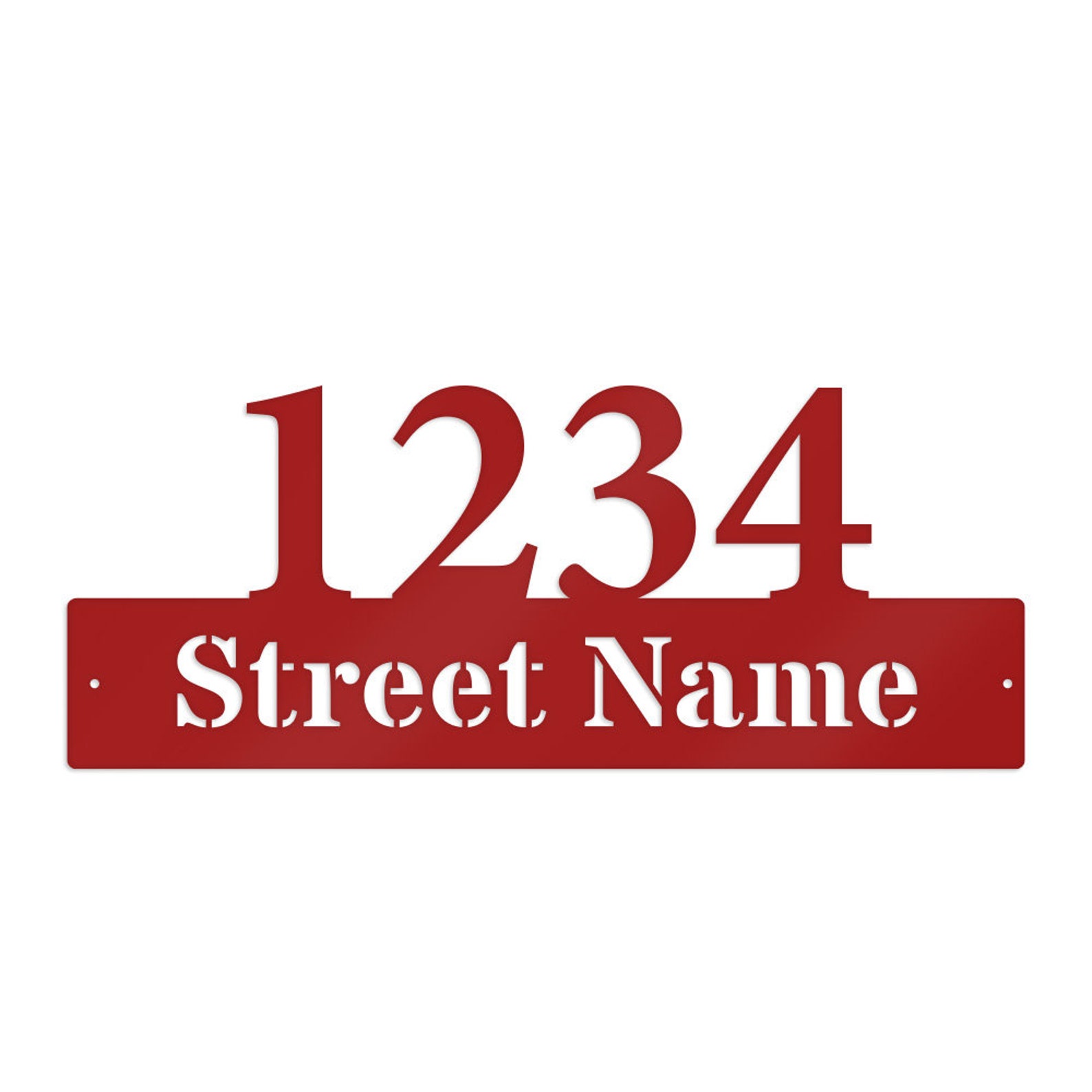 Address Underlined Number & Street Sign Addresses House - Etsy