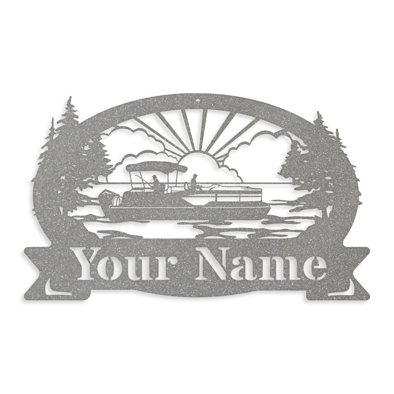 Pontoon Boat Monogram Sign Metal Sign Monogram Metal Shop | Etsy