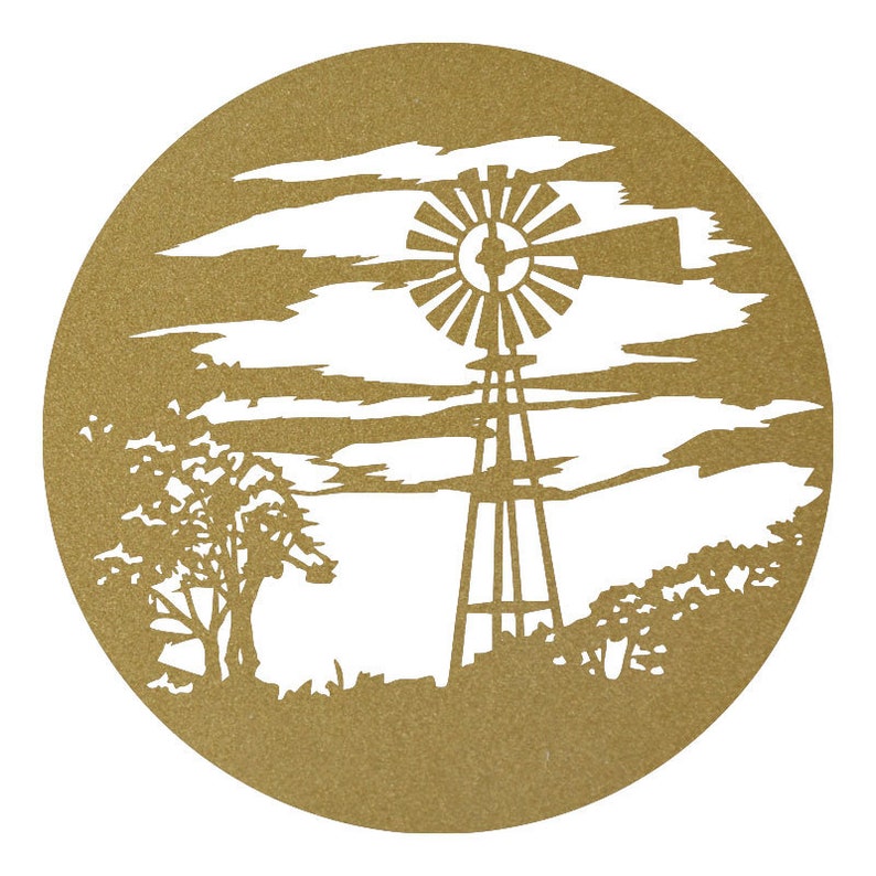 Metal Windmill Wall Decor, Windmill Sign, Custom Windmill Decor, Metal ...