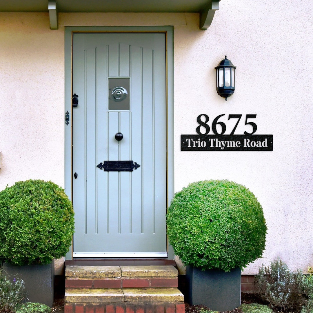 Metal Sign, Address Plaque, House Number Plaque, Custom Metal Address ...