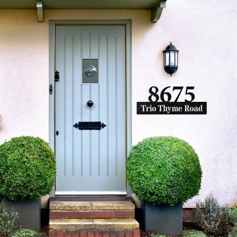 Address Underlined Number & Street Sign Addresses House - Etsy