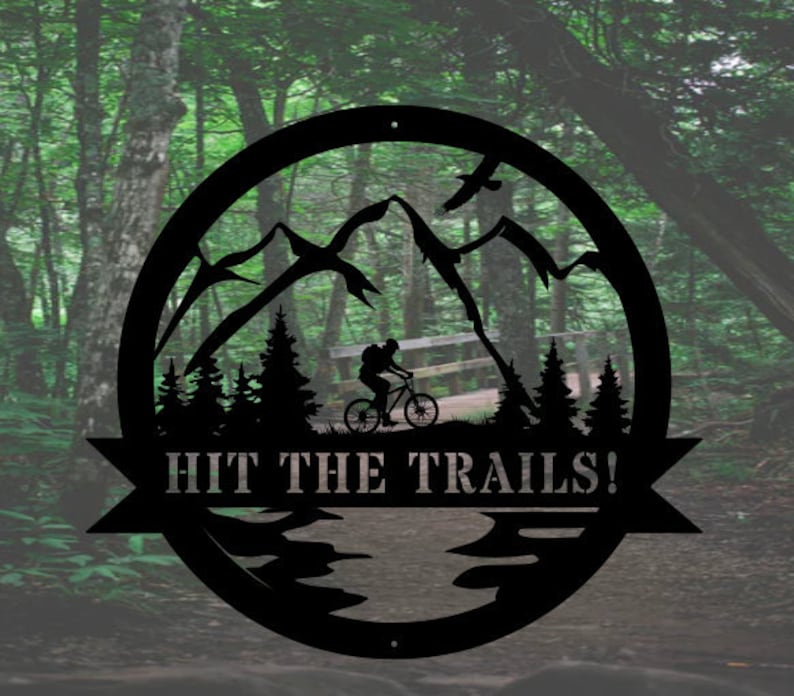 Mountain Biking Sign Custom Cut Metal Sign Personalized Gift | Etsy