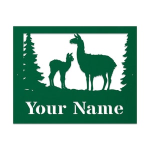 Llama Metal Custom Farm Sign | Personalized Custom Metal Sign | Gift ...