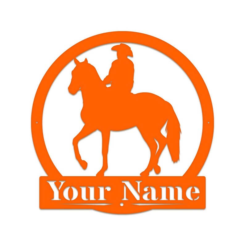 Western Cowboy on Horseback Monogram Western Cowboy Metal - Etsy