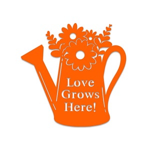 Watering Can Monogram Sign - Gardening Metal Sign - Monogram Metal Shop ...