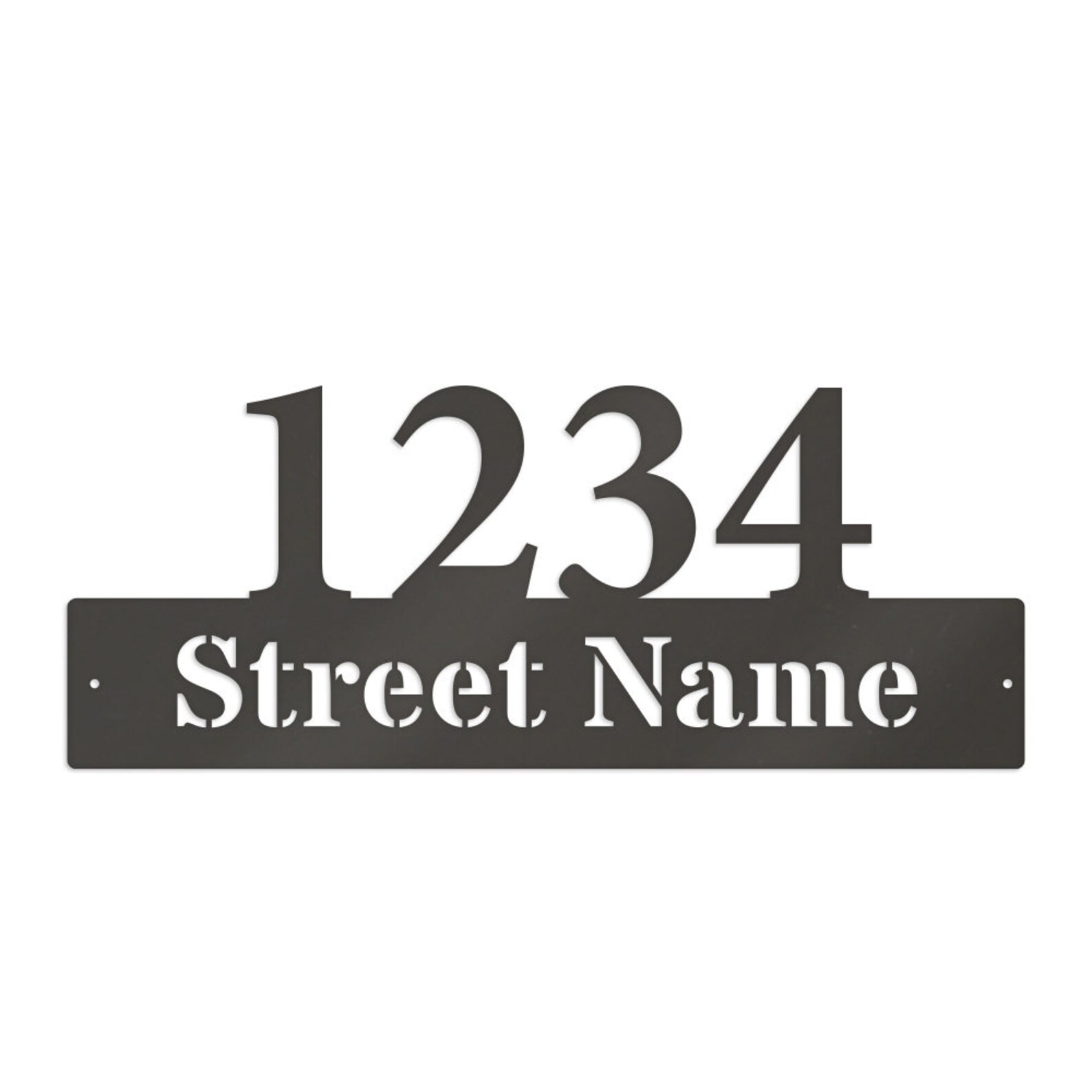 Address Underlined Number & Street Sign Addresses House - Etsy